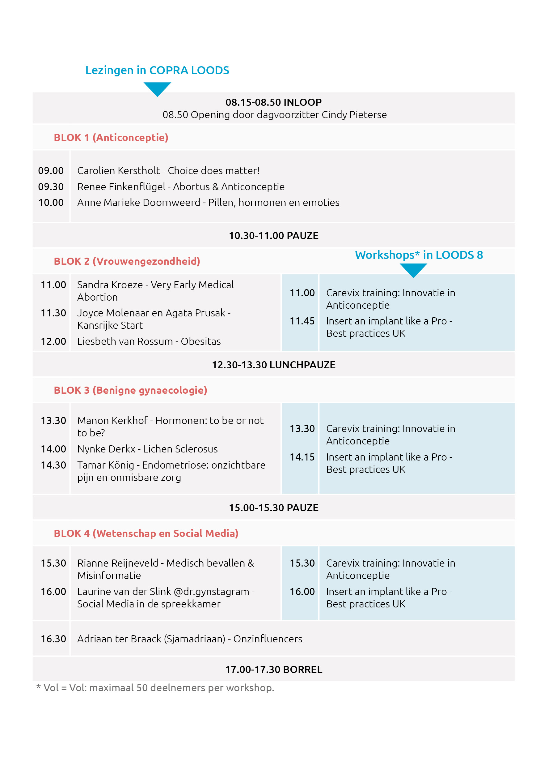 Programma - Dag van de Vrouwenzorg